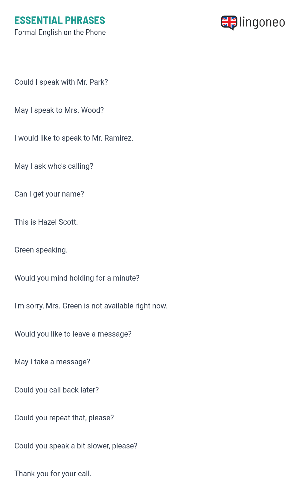 How do I speak while on the phone? Learn the most essential English ...